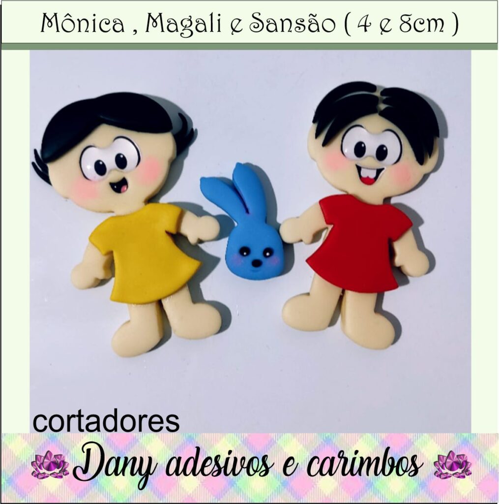 Mônica Magali e Sansão (4 e 8cm ) – cortadores da Dany